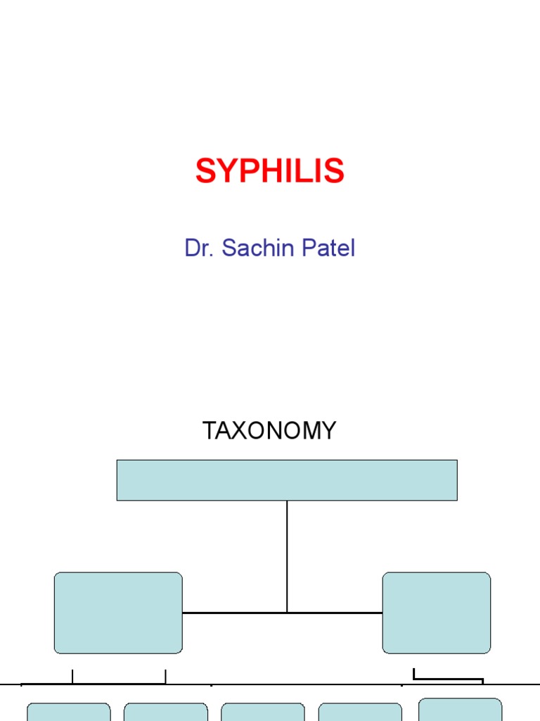 Syphilis: Dr. Sachin Patel | PDF | Clinical Pathology | Infection