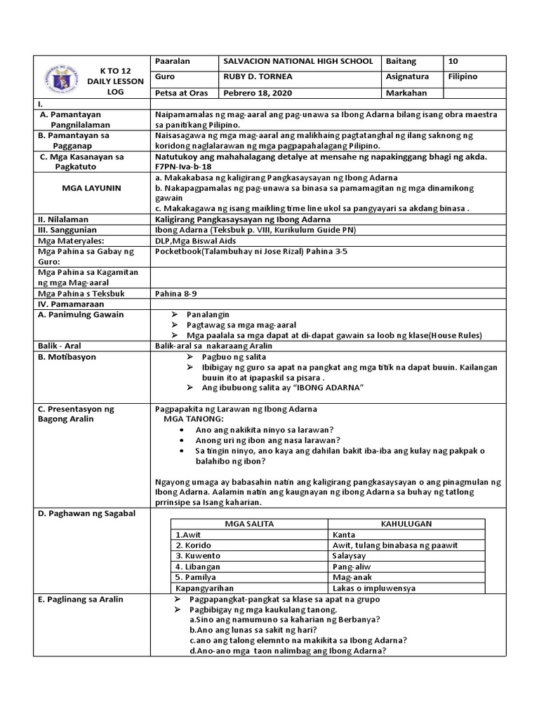 Lesson Plan (Filipino3) | PDF