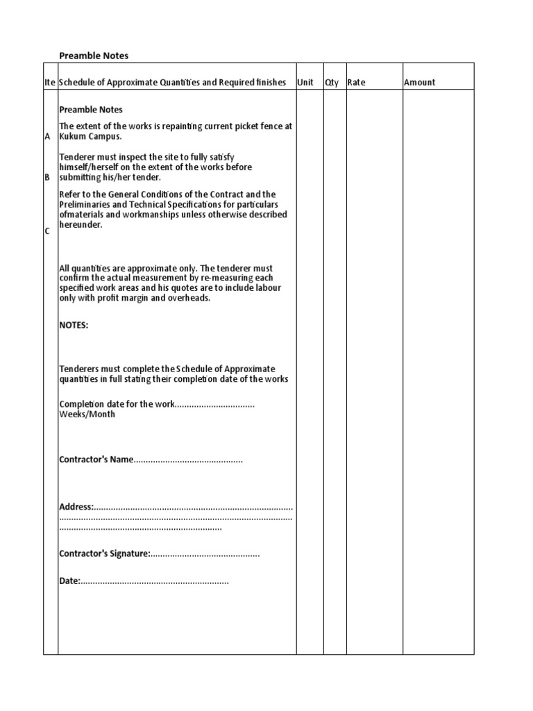 Picket Fence RM BOQ | PDF | Paint | Business