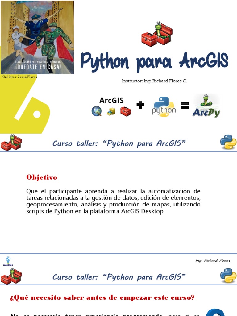 Python para ArcGIS: Curso Básico | PDF | Python (lenguaje de ...