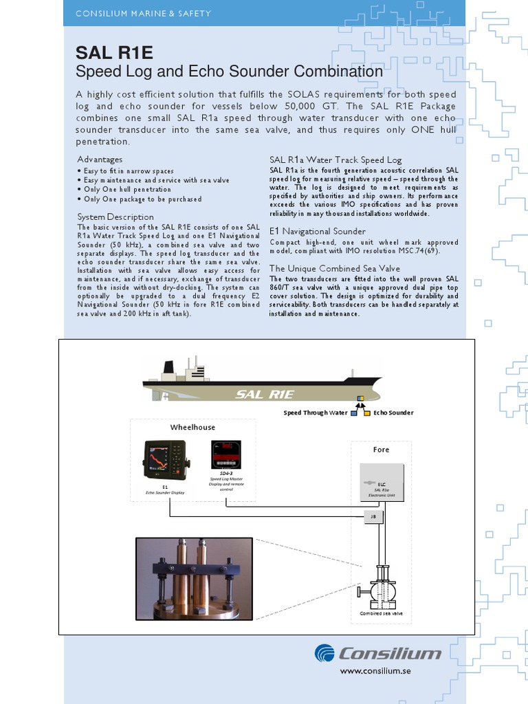 Sal R1E: Speed Log and Echo Sounder Combination | PDF | Electronics | Electrical Engineering