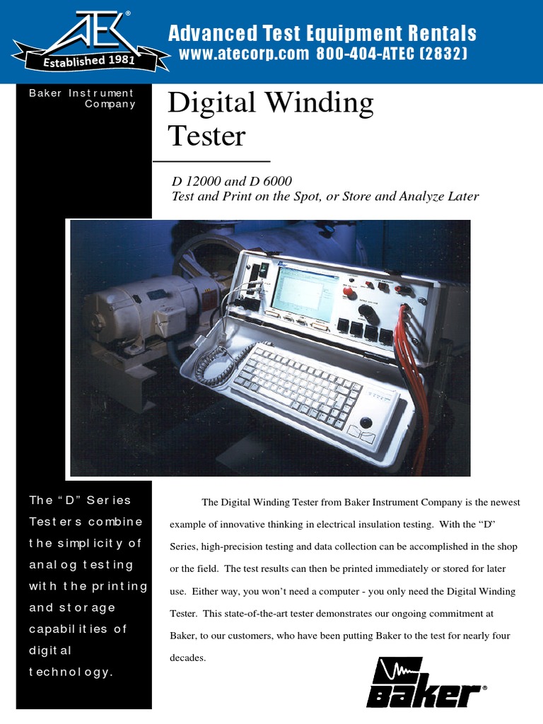 Digital Winding Tester: Advanced Test Equipment Rentals | PDF ...