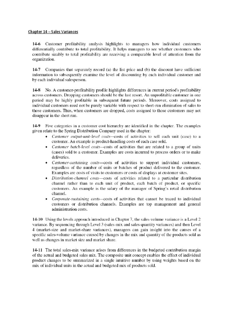 Understanding Sales Variances | PDF