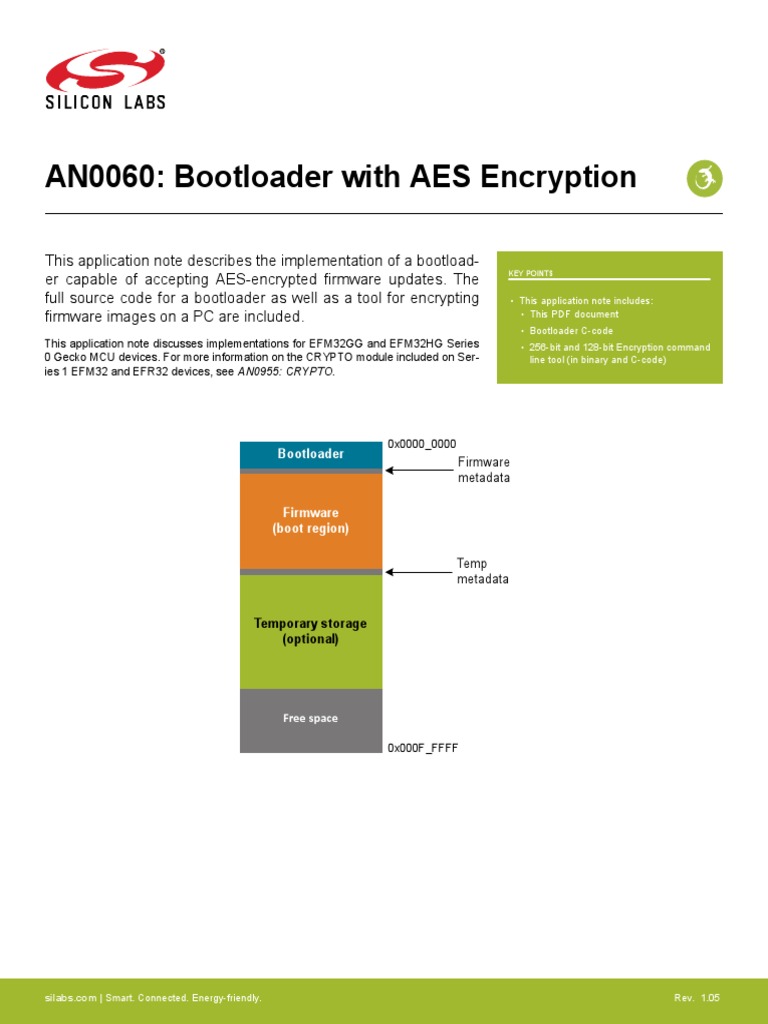 AN0060: Bootloader With AES Encryption | PDF | Booting | Flash Memory