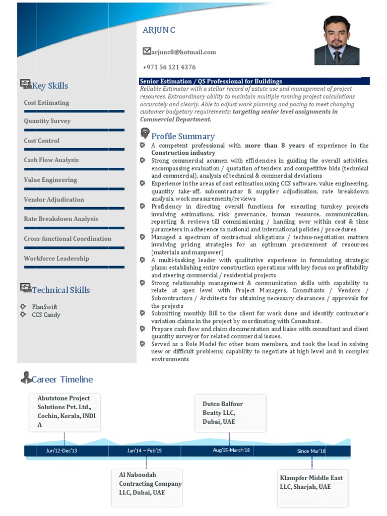 A Arjun C: + Arjunc8@h +971 56 121 4376 | PDF | Dubai | Business