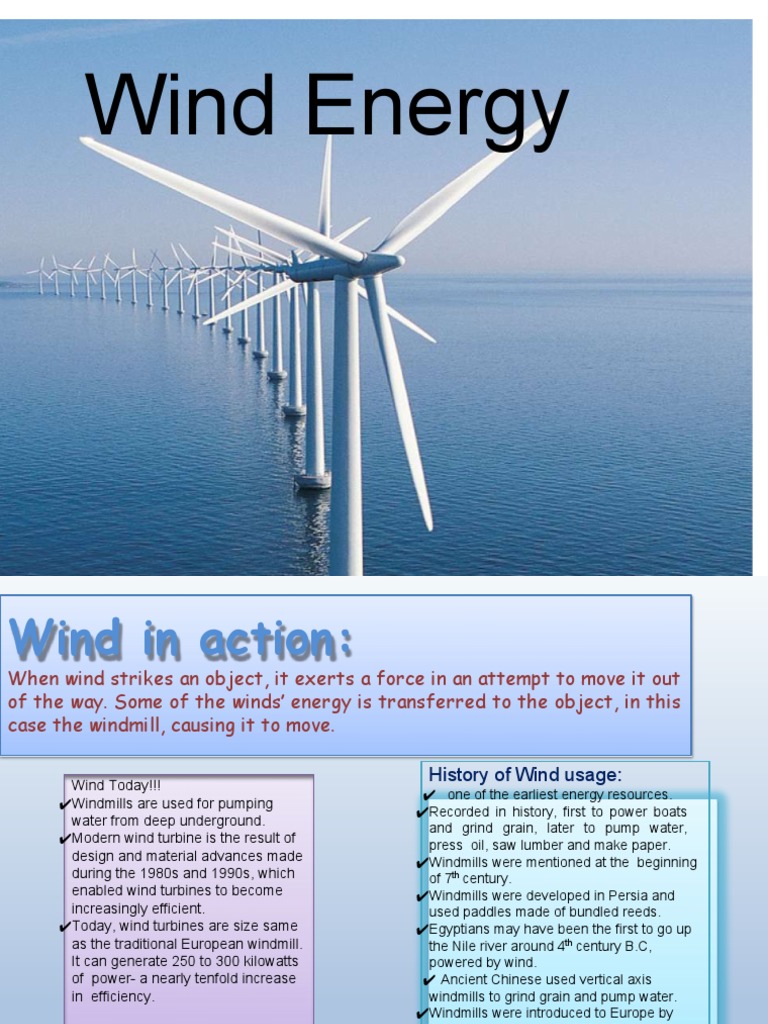 Introduction of Wind Energy PDF | PDF | Wind Power | Offshore Wind Power