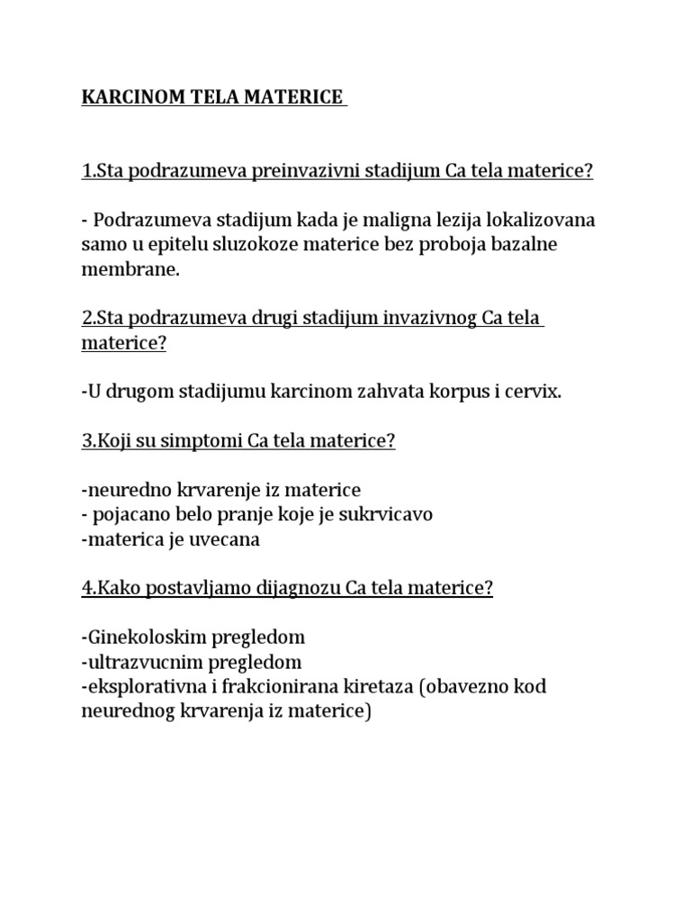 Karcinom Tela Materice | PDF