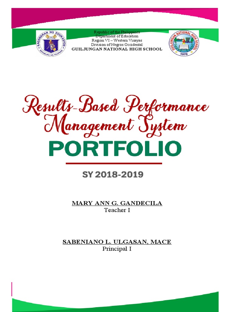 RPMS Portfolio COVER | PDF