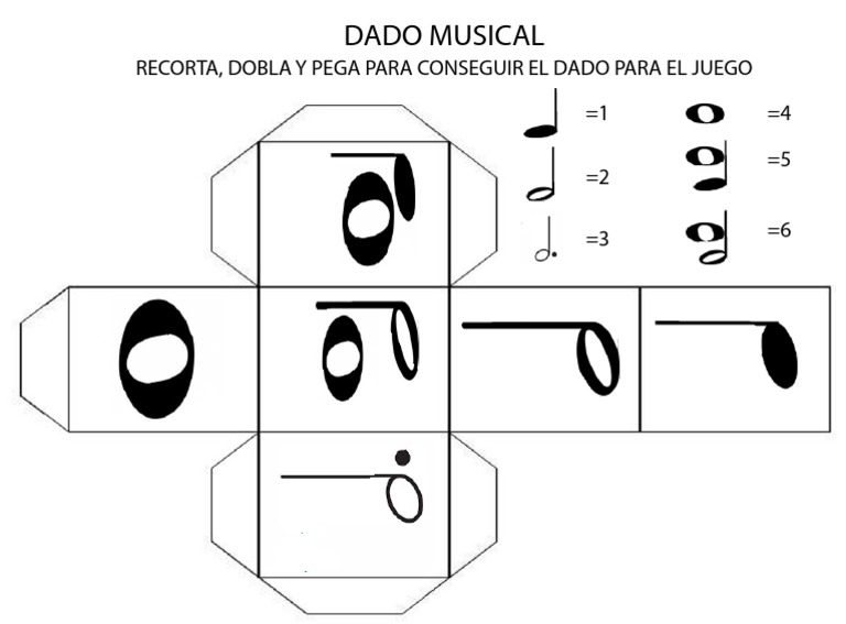 Dado Musical para Imprimir y Armar | PDF