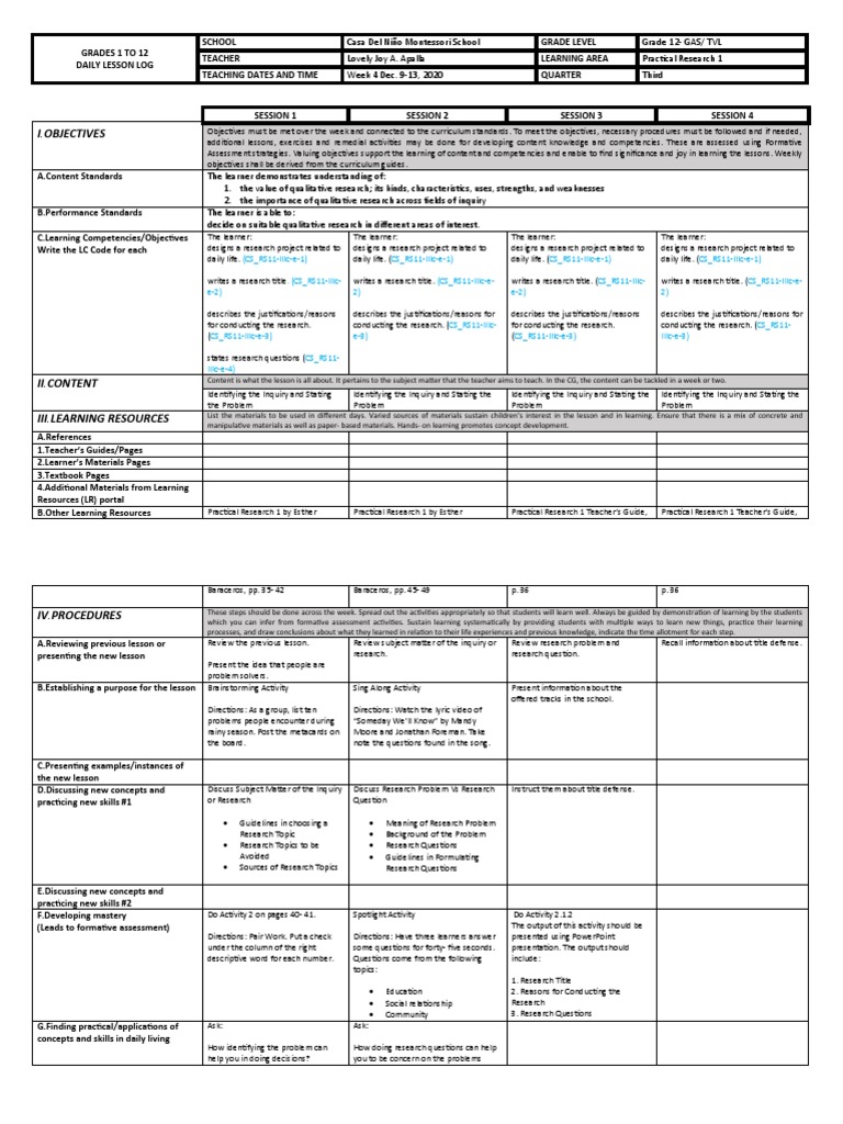 Grade-9-DLL-Practical Research 1-Q3-Week-4 | Download Free PDF ...