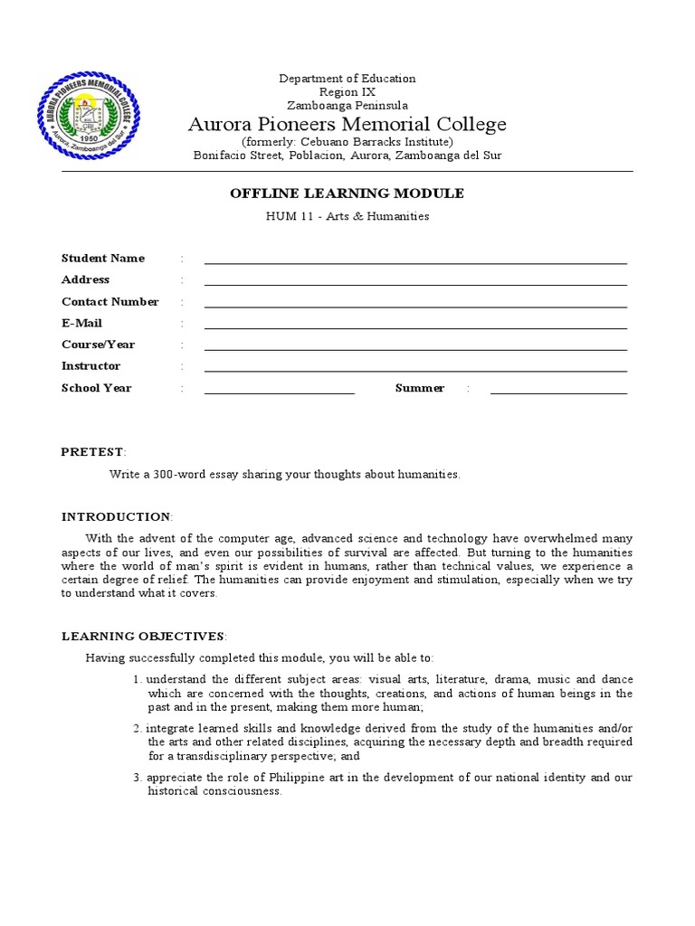 Humanities 11-Modules and Activities | PDF | Orchestras | Paintings