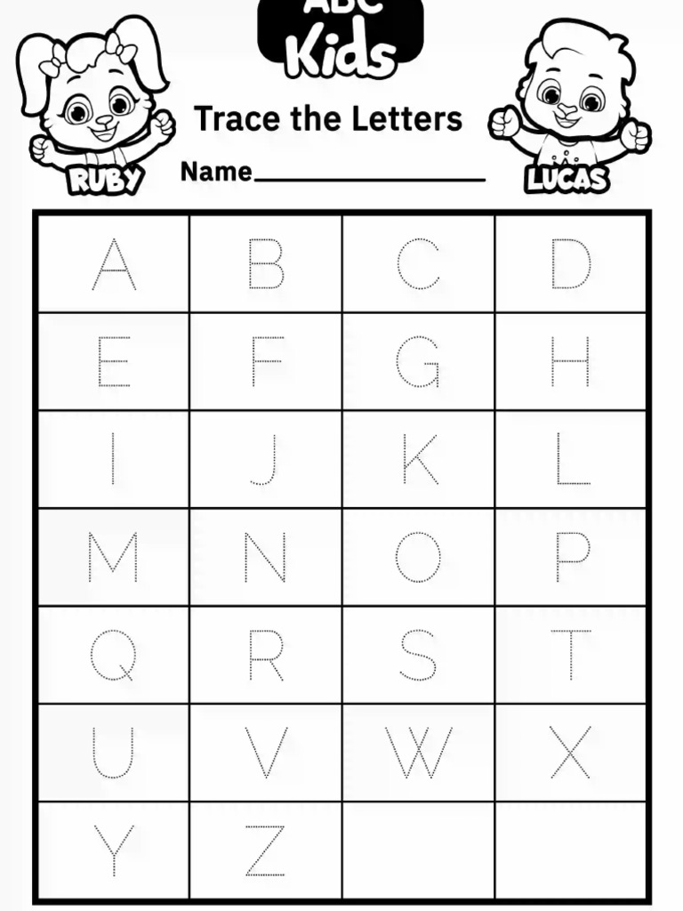 ABC Kids - Tracing & Phonics Worksheet PDF | PDF