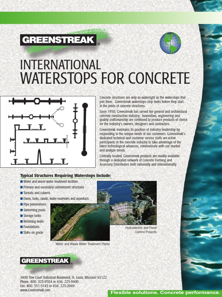 International Waterstop Brochure 0808 PDF | PDF | Concrete | Strength ...