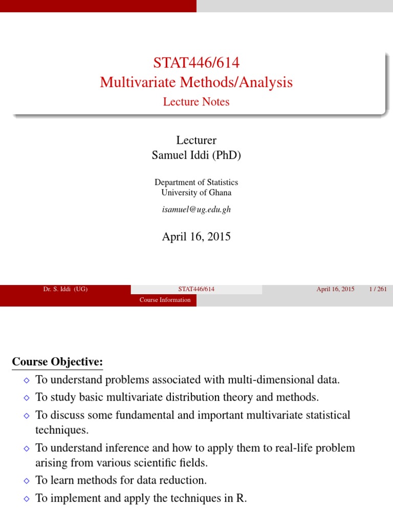 Multivariate Final Pdf Pdf Eigenvalues And Eigenvectors Covariance Matrix 
