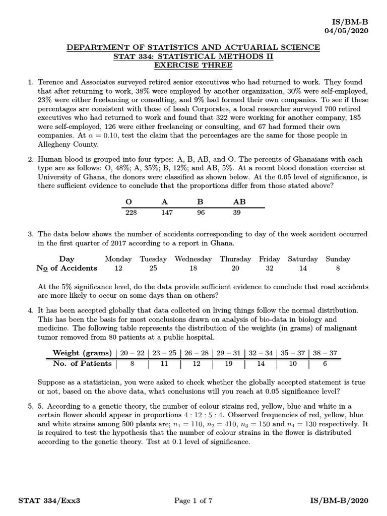 334 Exx3 | PDF | Regression Analysis | Errors And Residuals