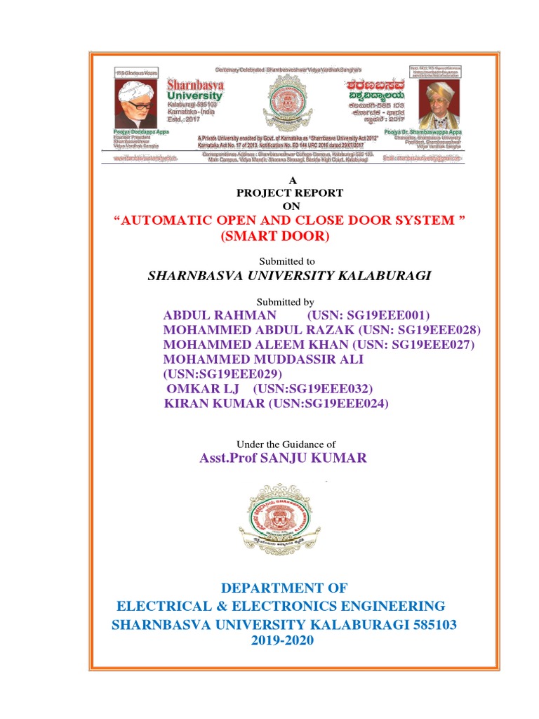 Automatic Open and Close Door System | PDF | Infrared | Electrical ...