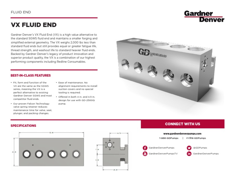 GD - VX Fluid End Spec Sheet | PDF