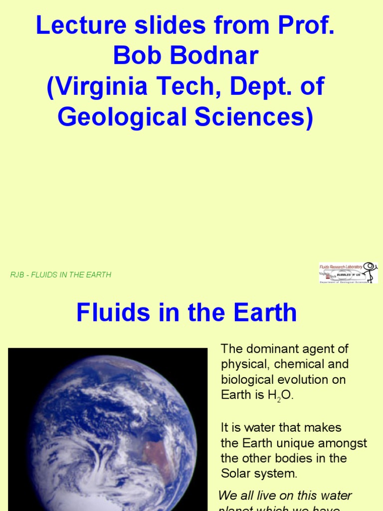 Lect. 2 Fluids and Ore Deposits | PDF | Phase (Matter) | Vapor
