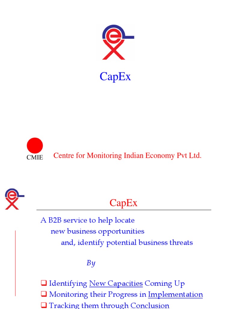 Capex: Centre For Monitoring Indian Economy PVT LTD | Download Free PDF ...