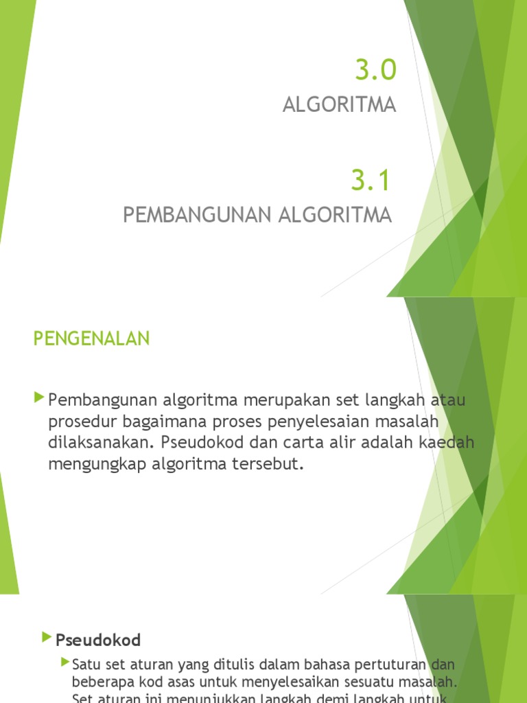 3.1 Pembangunan Algoritma | PDF | Komputer | Teknologi & Rekayasa