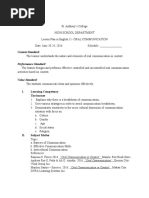 Grade 11 HUMSS Lessons Topics | PDF