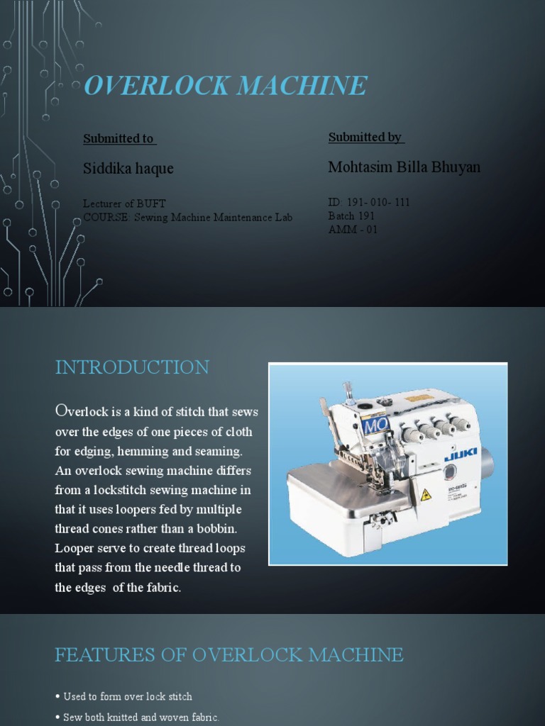 OverLock Machine | PDF | Sewing Machine | Seam (Sewing)