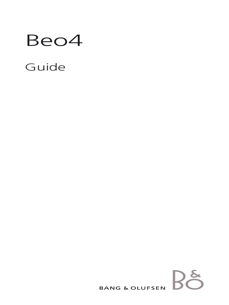 Beo4 Userguide English PDF | PDF | Electromagnetic Interference | Radio