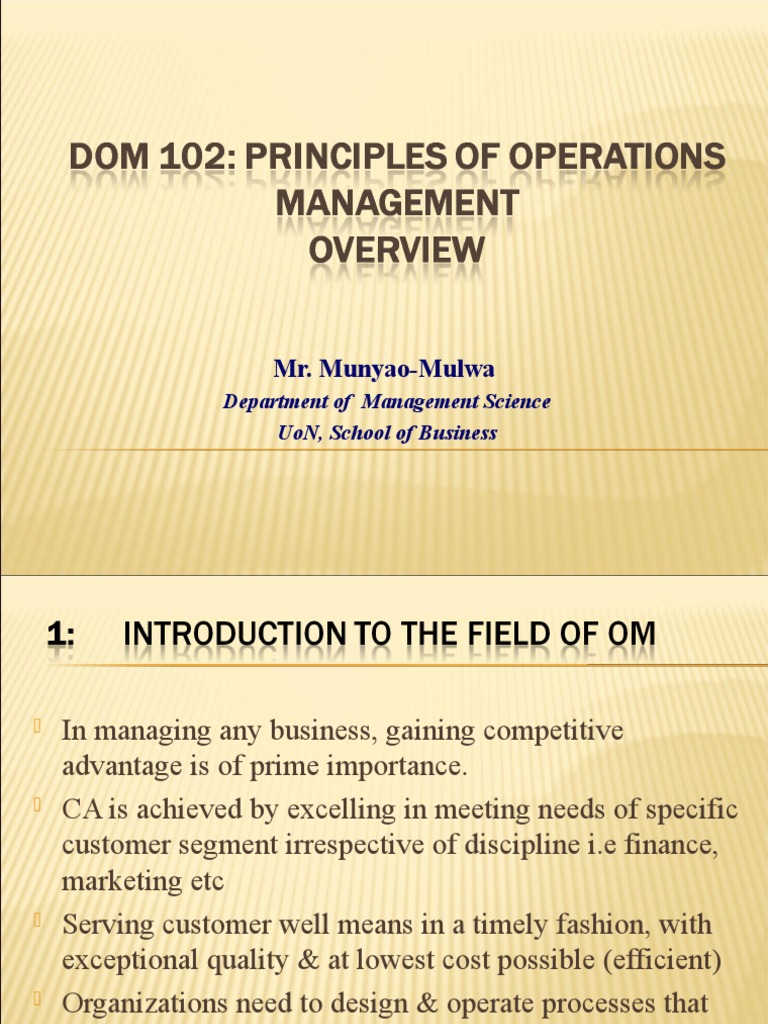 Mr. Munyao-Mulwa: Department of Management Science Uon, School of ...