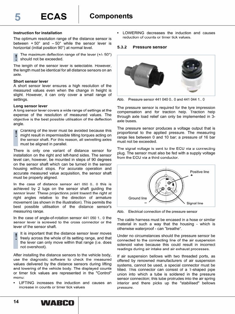 ECAS Pressure Sensor | PDF