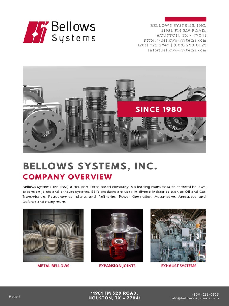Bellows Systems, Inc.: Company Overview | PDF | Pipe (Fluid Conveyance ...