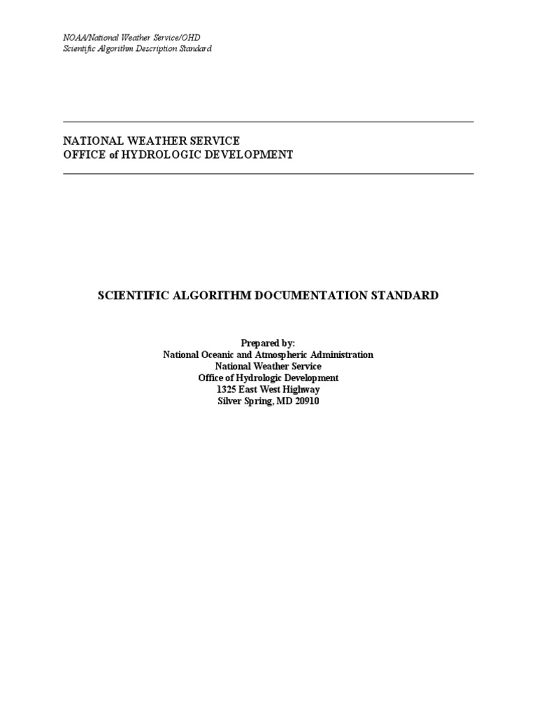 Scientific Documentation Standard 1-5 | PDF | Algorithms | Use Case