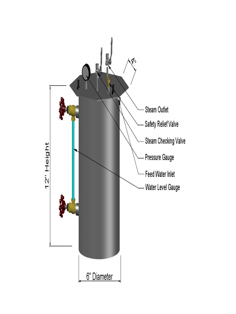 6" Diameter: Steam Outlet Safety Relief Valve Steam Checking Valve ...