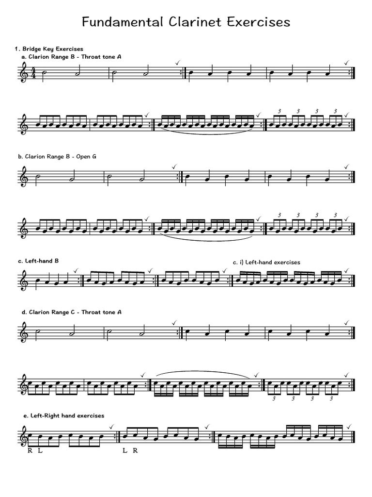 Fundamental Clarinet Exercises | PDF