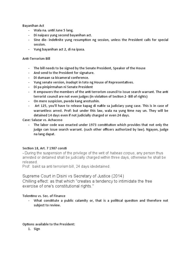 Bayanihan Act | PDF | Veto | Bill (Law)