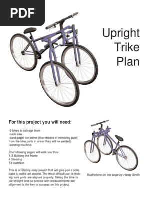 Upright Bicycle Tricycle Schematics