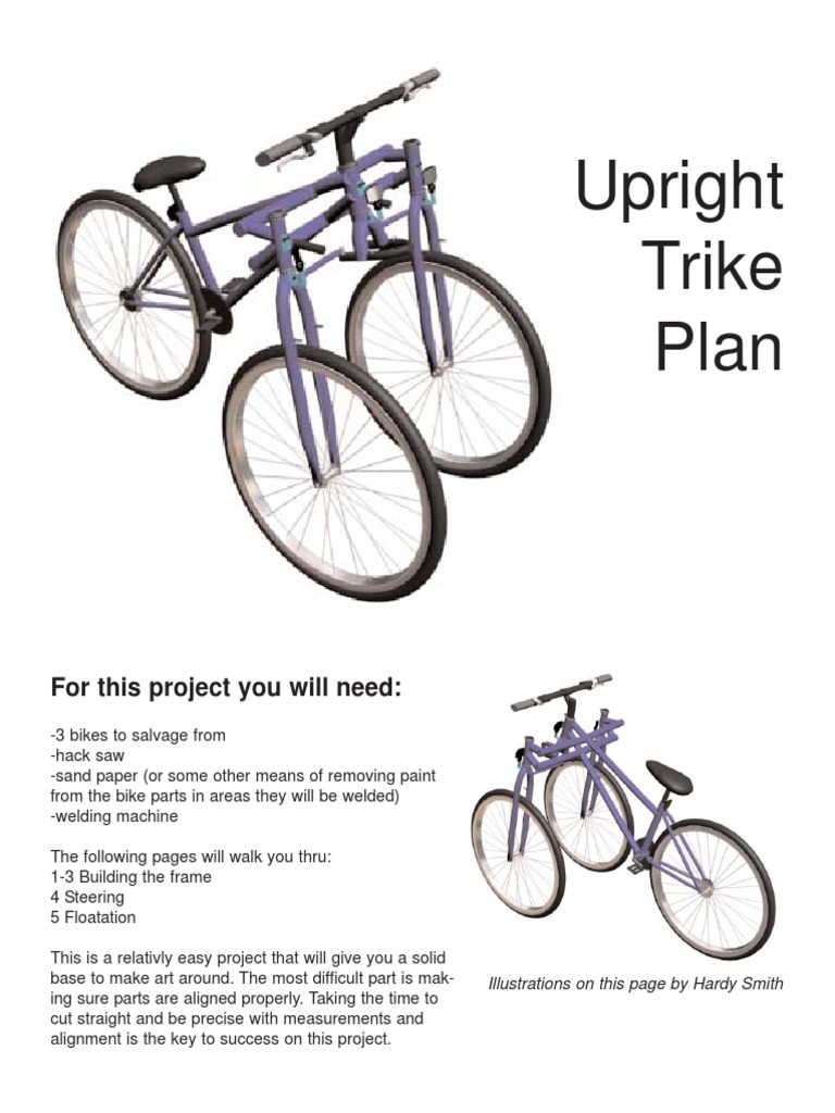 Upright Trike Plan: For This Project You Will Need | PDF | Steering | Screw
