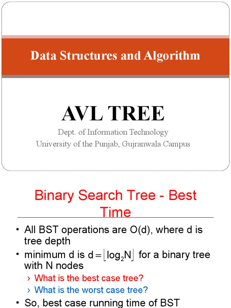 Data Structures And Algorithm Avl Tree Pdf Data Management Algorithms And Data Structures 