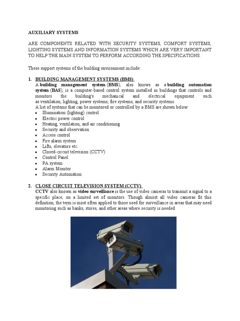 Building Auxiliary System Design | PDF | Security Alarm | Closed ...