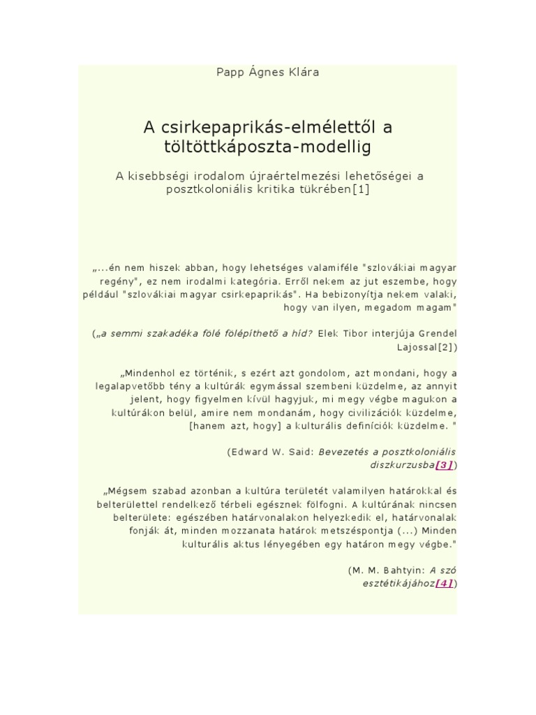 Papp Ágnes Klára | PDF