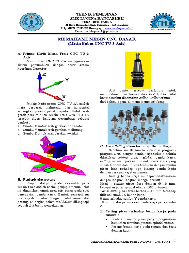 Mesin CNC Dasar Tu 3a Xii TP | PDF