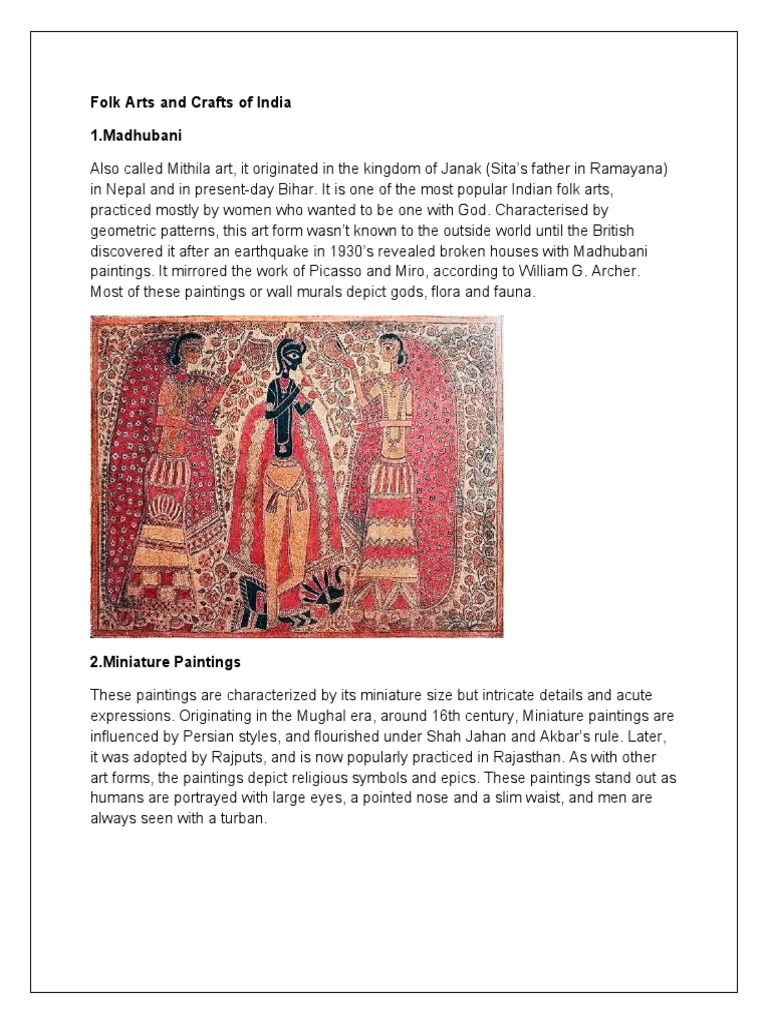 Folk Art Of India Pdf Art Media Paintings