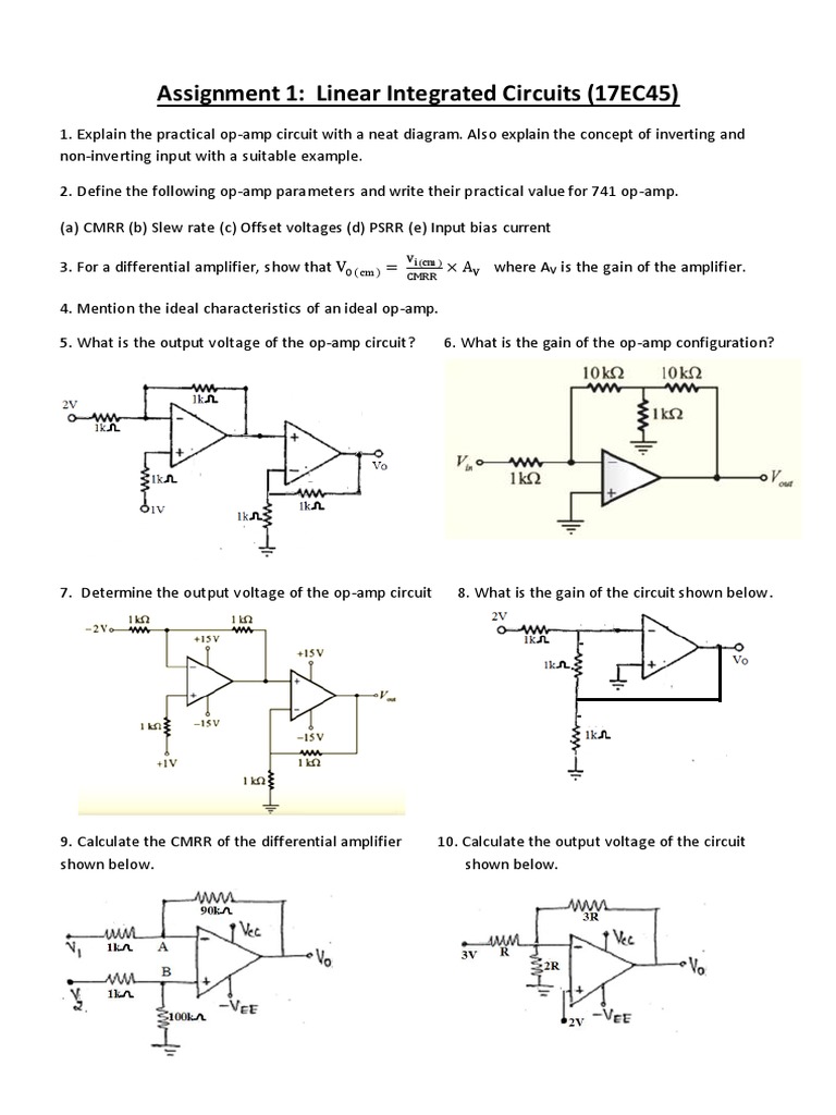 Analysis of Operational Amplifier Parameters, Characteristics, and Applications in Basic Circuit ...
