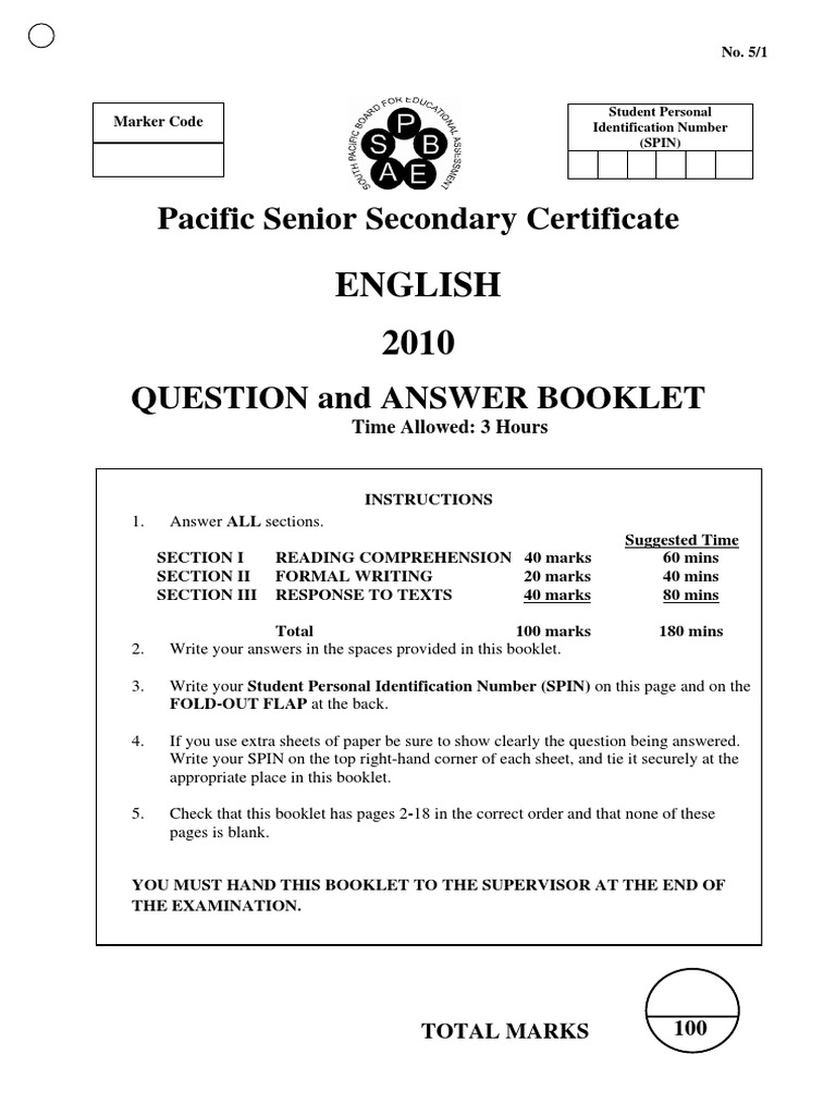 PSSC English QP | PDF | Writers | Novels