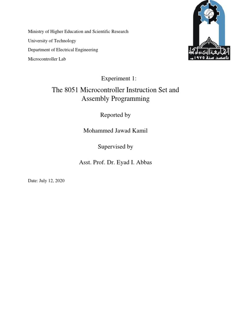 The 8051 Microcontroller Instruction Set and Assembly Programming | PDF | Assembly Language ...