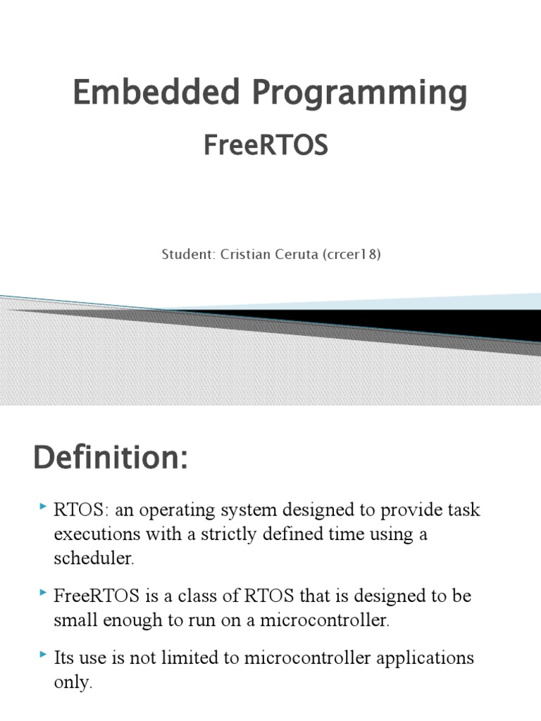 Embedded Programming: Freertos | PDF | Scheduling (Computing) | Computer Architecture
