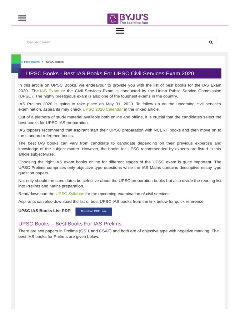 Byjus Book List | PDF | Test (Assessment)