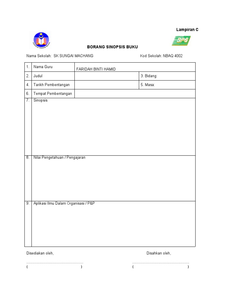 Borang Sinopsis LDP | PDF