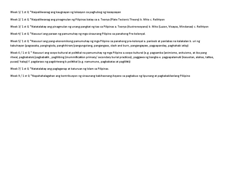 Ap 5 Q1 - Melc | PDF