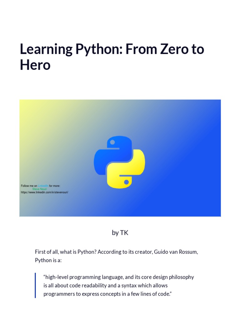 Learning Python From Zero To Hero By Tk Pdf Class Computer Programming Method