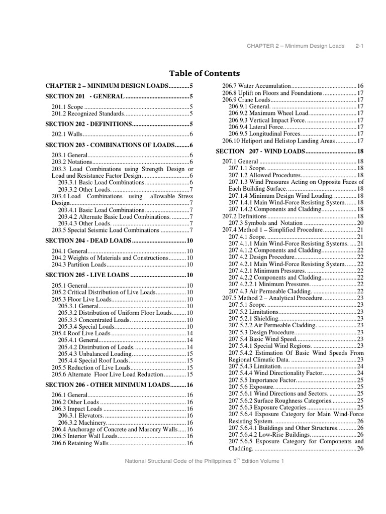 Chapter 2 Minimum Design Loads | PDF | Structural Load | Wall